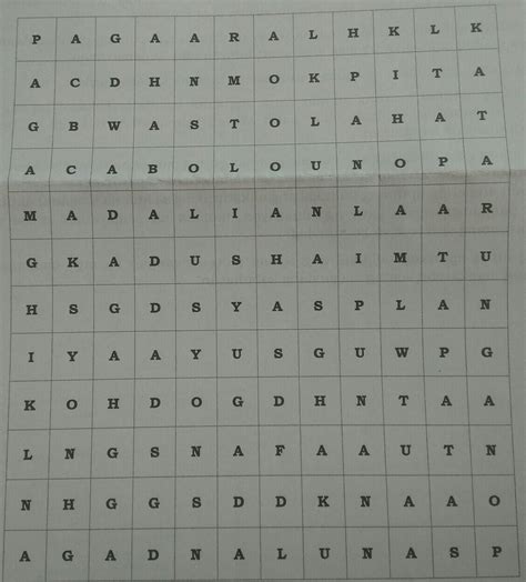 GAWAIN 1 Word Puzzle Panuto Hanapin Sa Loob Ng Puzzle Ang Mga