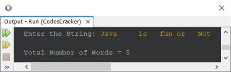Java Program To Count Number Of Words In A String