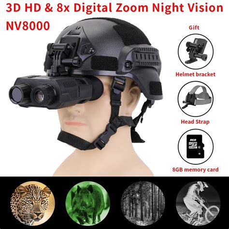 Naked Eye 3D Night Vision Goggle Helmet Eyepiece Infrared Night Vision