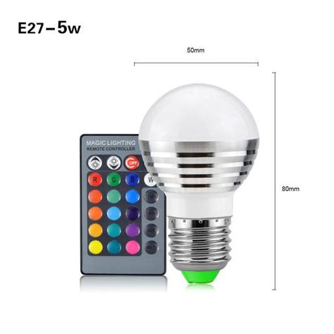 Buy E E Rgb Led Bulb V V V Colors Magic Night Lamp