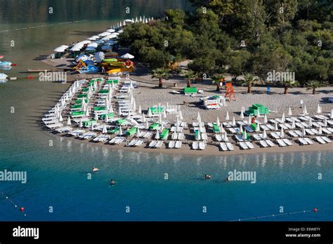 Beach of Ölüdeniz Fethiye Muğla Province Lycia Aegean Turkey Stock
