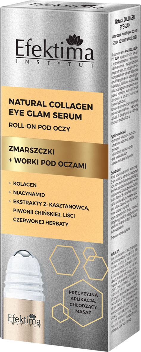 EFEKTIMA Natural Collagen Eye Glam Roll On Pod Oczy Zmarszczki