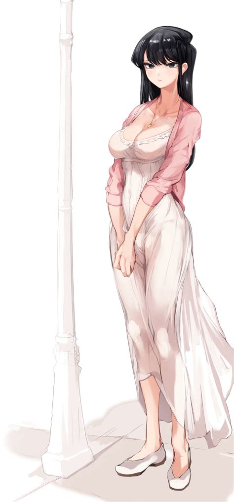 Rule 34 1girls Black Hair Breasts Cleavage Female Female Only Full Body Komi San Wa Komyushou