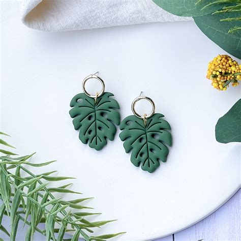 Monstera Leaf Earrings Pelavida Shop For Life