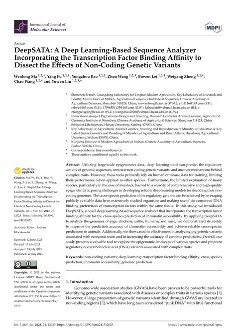 pdf deepsata a deep learning based sequence analyzer incorporating the transcription factor