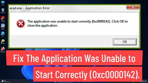 Fix The Application Was Unable To Start Correctly Xc Youtube