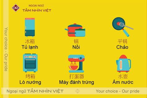 200 từ vựng tiếng Trung về đồ gia dụng Đồ dùng hàng ngày Wonderkids
