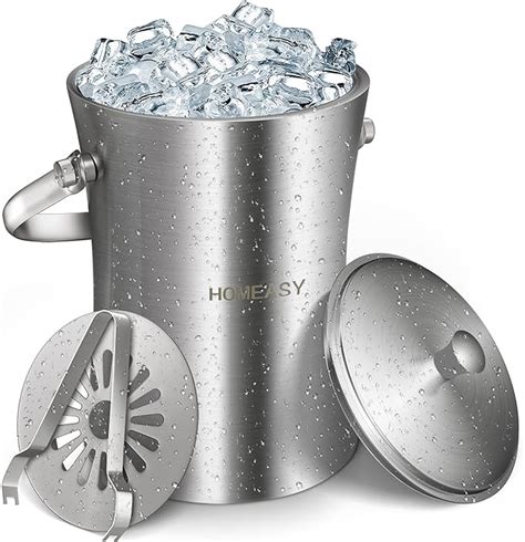 Amazon de homeasy Eiskübel 3L Groß Eiseimer mit Deckel und Zange