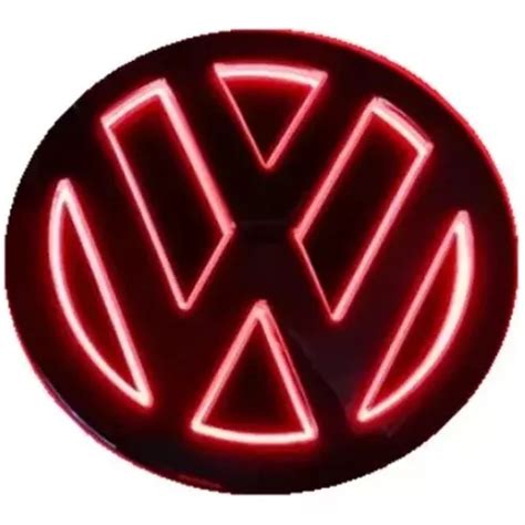 Logo Led Volkswagen 5d Rojo Vw Meses sin interés