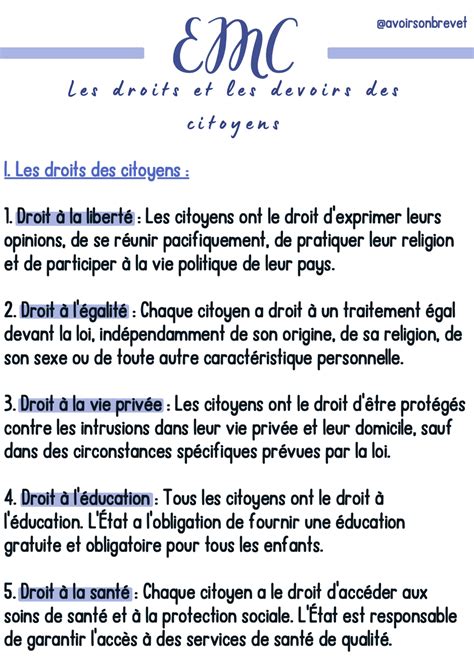 Les Droits Et Les Devoirs Des Citoyens Podcastteens