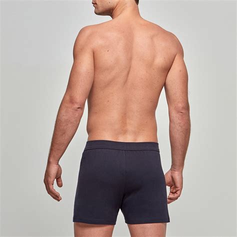 Boxer short boutonné homme confort pur coton Essentials bleu Impetus