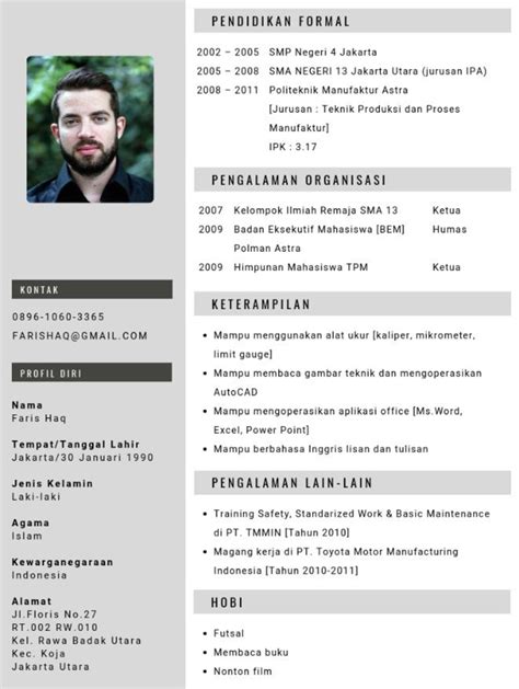 Cara Buat Cv Yang Baik Dan Benar Bagi Hal Baik
