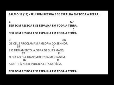Salmo Seu Som Ressoa E Se Espalha Em Toda A Terra Youtube
