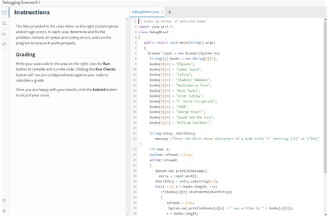 solved debugging exercise 9 1 dinstructions debugnine1 java