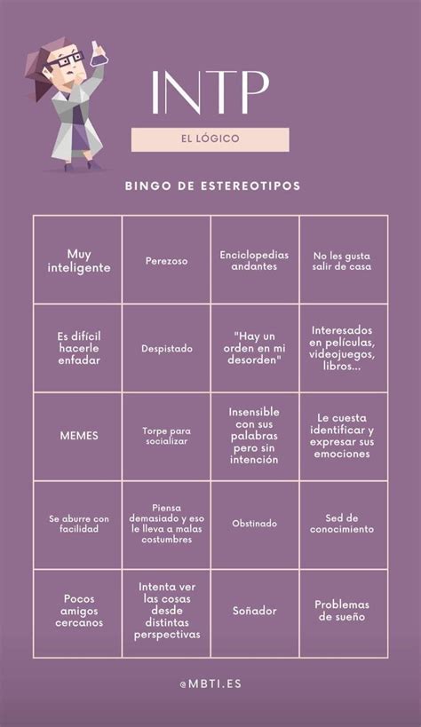 16 Personalidades MBTI Tipos De Personalidad Intp Bingo