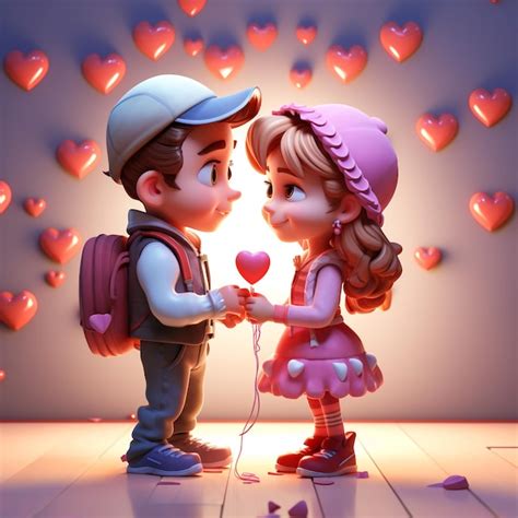 Ilustração de desenho animado de um casal se beijando sob uma árvore de