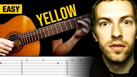 Yellow Guitar Tabs Tutorial Easy Coldplay Youtube