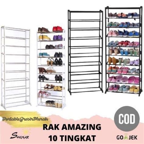 Jual RAK AMAZING RAK SEPATU SHENAR RAK JILBAB RAK 10 TINGKAT Shopee
