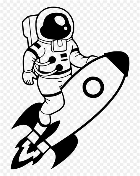 Clipart Black And White Black And White Lines Astronaut Party Line