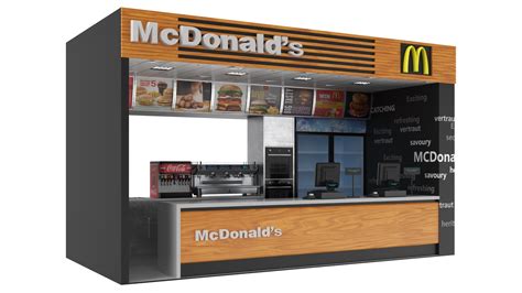 Fast Food Counter 3D Model TurboSquid 1494235