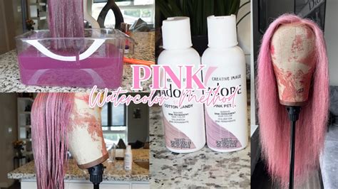 Dying My Ash Blonde Wig Pink Adore Hair Color Watercolor Method