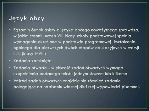 Egzamin ósmoklasisty ppt pobierz
