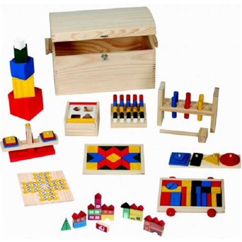 Brinquedos De Madeira Baú Educativo 10 Brinquedos MadeiraMadeira