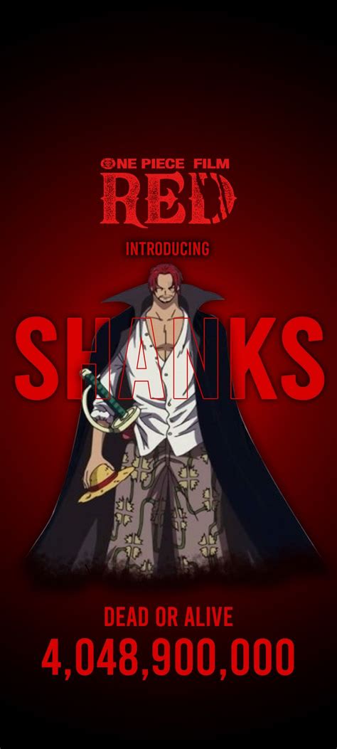 Shanks One Piece Red Movie Poster Film Red Main Characters Itachi