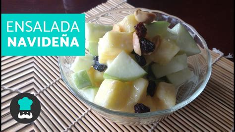 Ensalada navideña de manzana y piña FÁCIL Y RÁPIDA YouTube