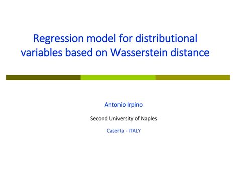 pdf regression for distributional variables