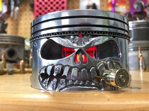 Hand Carved Harley Davidson Motorcycle Piston For Display Decor Man