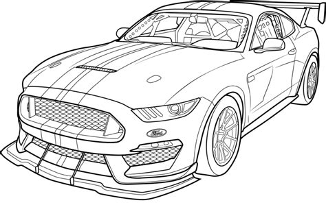 Livre Colorier Ford Mustang Imprimer Et Mettre En Ligne