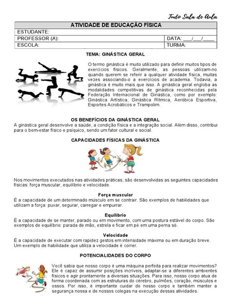Atividade Ed Fisica Ginastica Tudo Sala De Aula Pdf Gin Stica Artofit