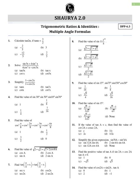 trigonometric ratios and identities pdf trigonometry euclidean geometry