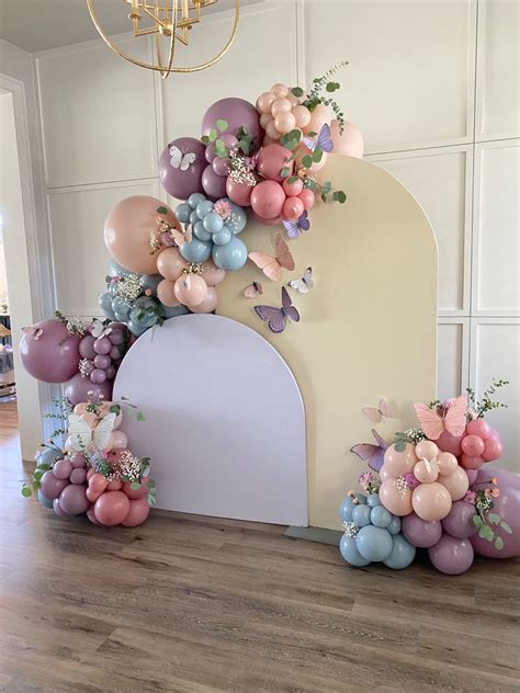 Floral Balloon Garland Butterflies Butterfly First Birthday Butterfly