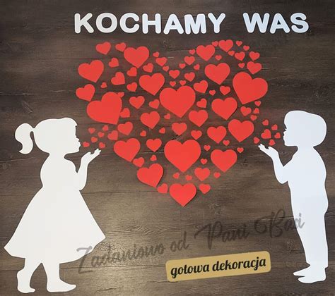 Dekoracja Kochamy Was z Sercem gotowa dekoracja Mały Artysta