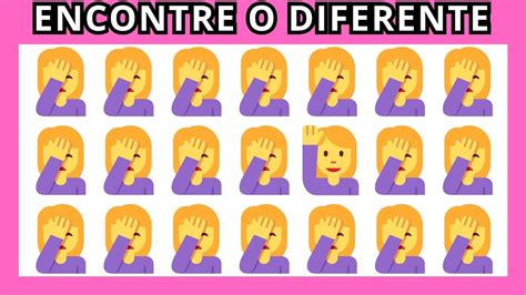 Descubra O Emoji Diferente Encontre O Emoji Diferente Hora Do
