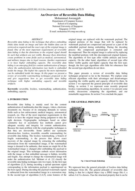 pdf an overview of reversible data hiding