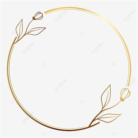 Ilustra O Em Vetor Luxo C Rculo Dourado Florescer Quadro Fronteira