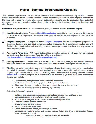 FREE 30 Waiver Checklist Samples In PDF