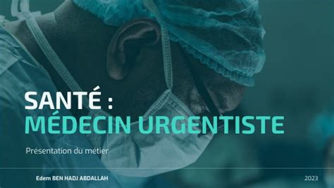 Présentation métier Médecin Urgentiste