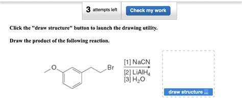 Solved Attempts Left Check My Work Click The Draw Chegg