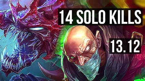 CHO GATH Vs SINGED TOP 14 Solo Kills 71 Winrate 20 2 5