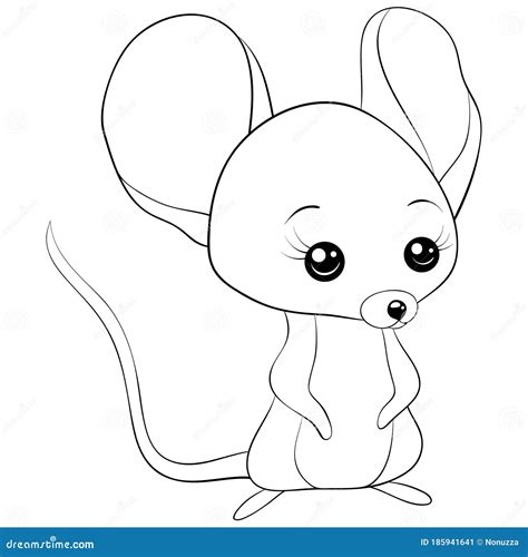 Una Página De Libros Para Niños Colorear Una Imagen Del Ratón De