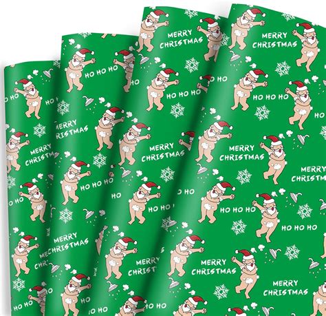 Amazon Dtiafu Funny Christmas Wrapping Paper Naughty Santa Gift