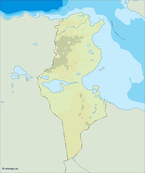 Tunisia Blind Map Vector Eps Maps Eps Illustrator Map Vector Maps
