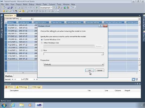 creating a tabular model in sql server data tools youtube