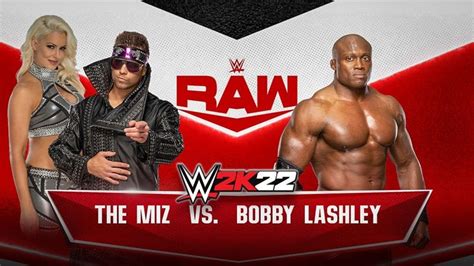 WWE 2K22 The Miz Vs Bobby Lashley WWE Raw Epic Gameplay Miz