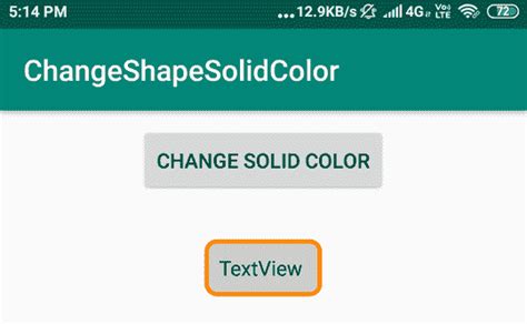 Android Kotlin Examples Code Android Change Shape Solid Color