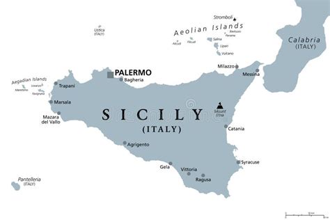 Mapa Pol Tico De La Regi N Del Mar Mediterr Neo Ilustraci N Del Vector